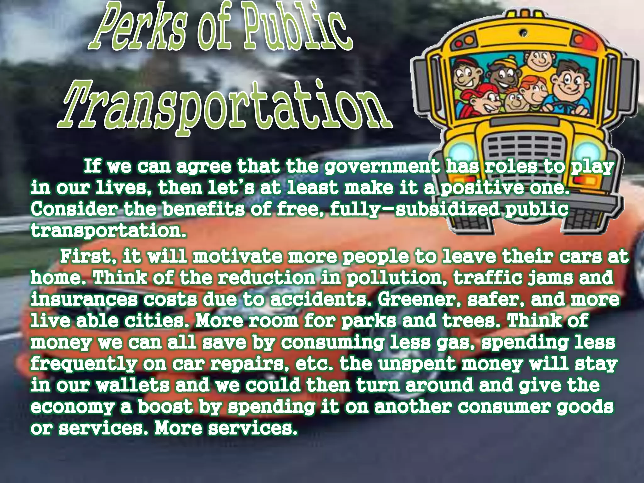 Benefits of Public transportation | PPTX