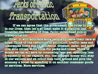 Benefits of Public transportation | PPTX