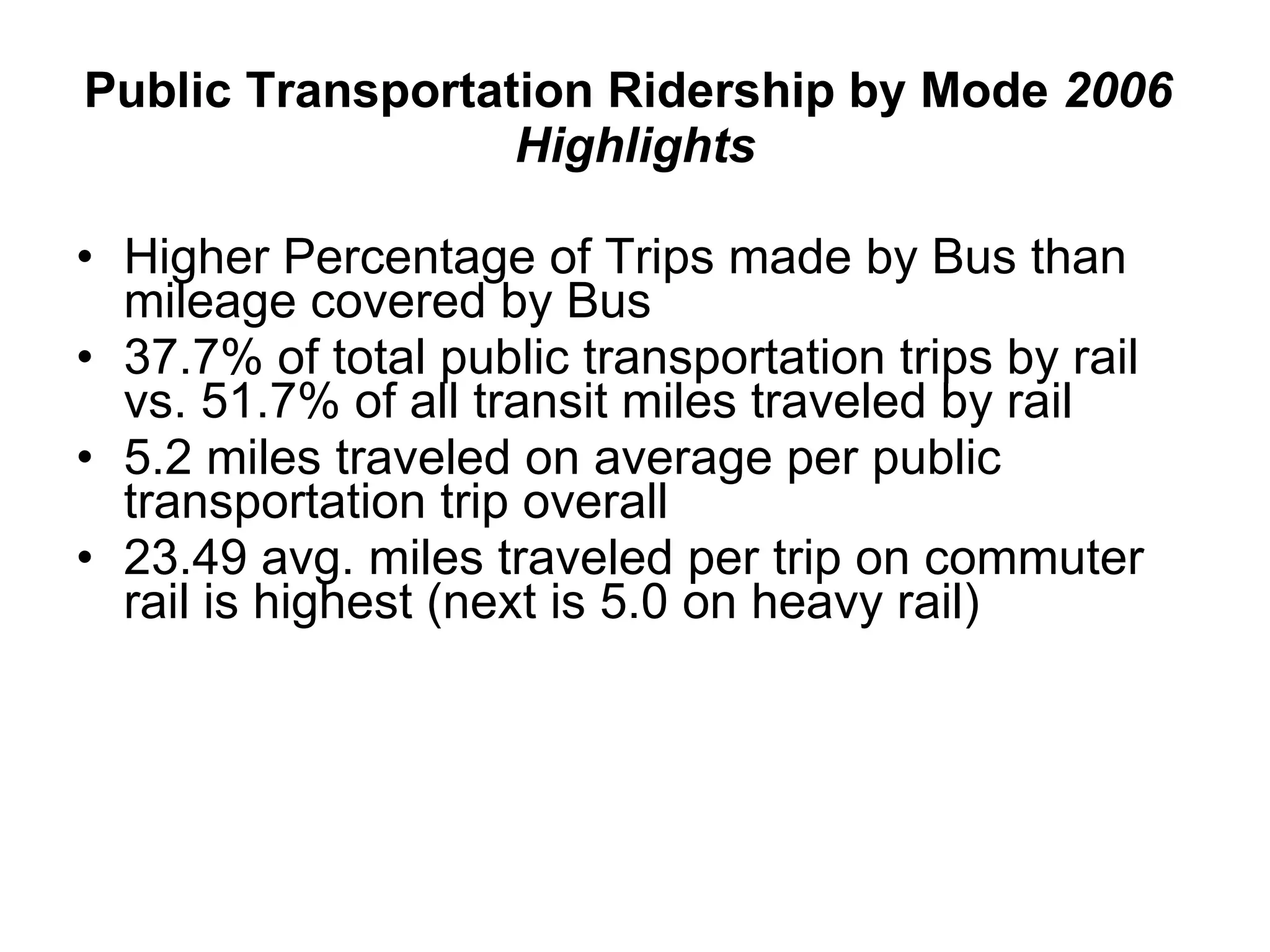 US Public Transportation Ridership | PPT