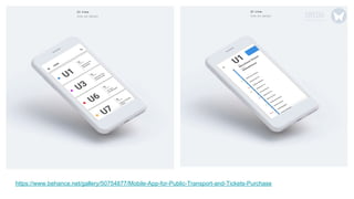 Public transport mobile apps UI examples | PPT