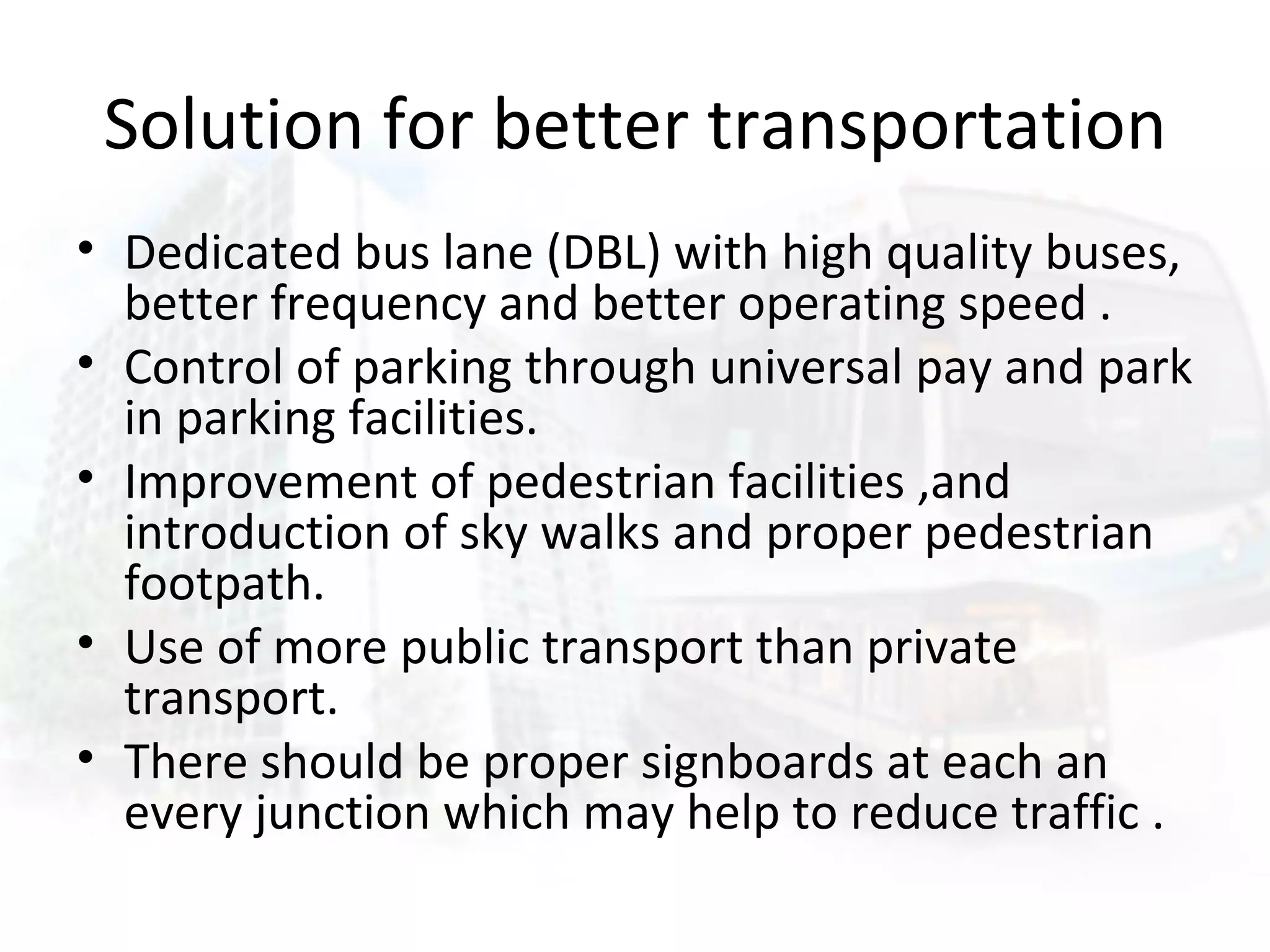 Public transport problems in mumbai | PPT