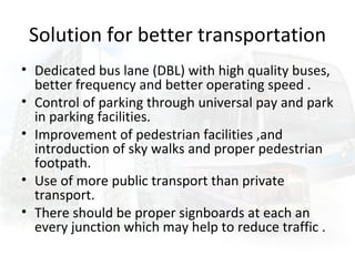 Public transport problems in mumbai | PPT