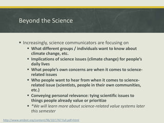 Public Understanding of Science - Lecture 2 #SciCommLSU | PPT