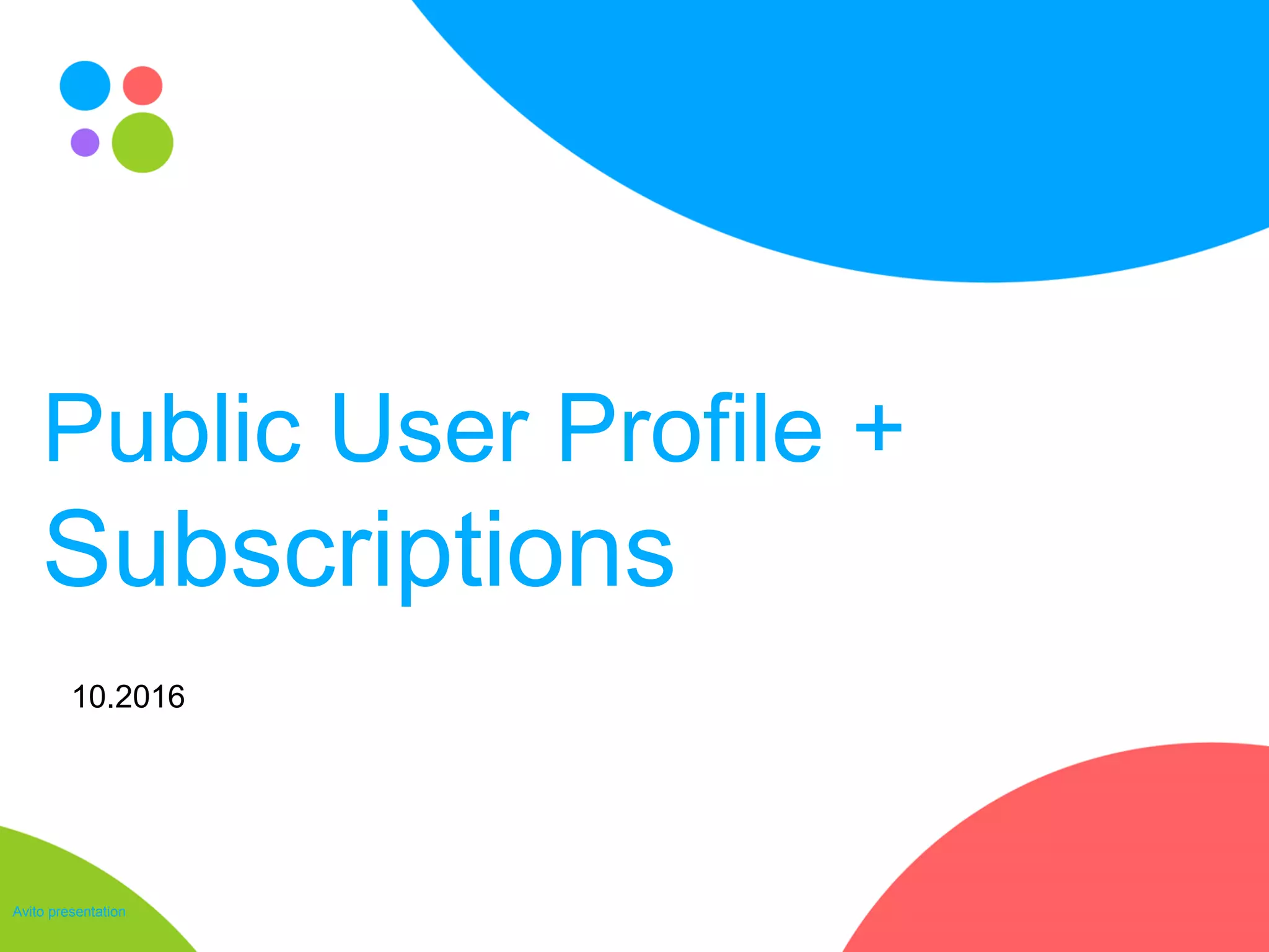 Public user profile and subscriptions on Avito | PDF