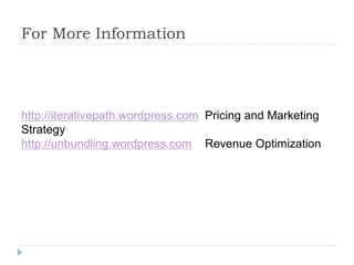 Unbundled Pricing - A Reference Price Solution | PPTX
