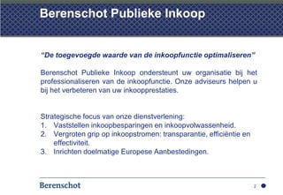 Publieke inkoop berenschot | PPT