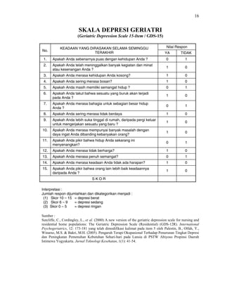 PENGARUH UMUR, DEPRESI DAN DEMENSIA TERHADAP DISABILITAS FUNGSIONAL LANSIA DI PSTW ABIYOSO DAN ...
