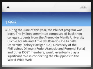 GARCIA - PUBLISH HW (History of Philippine Internet) | PPTX ...