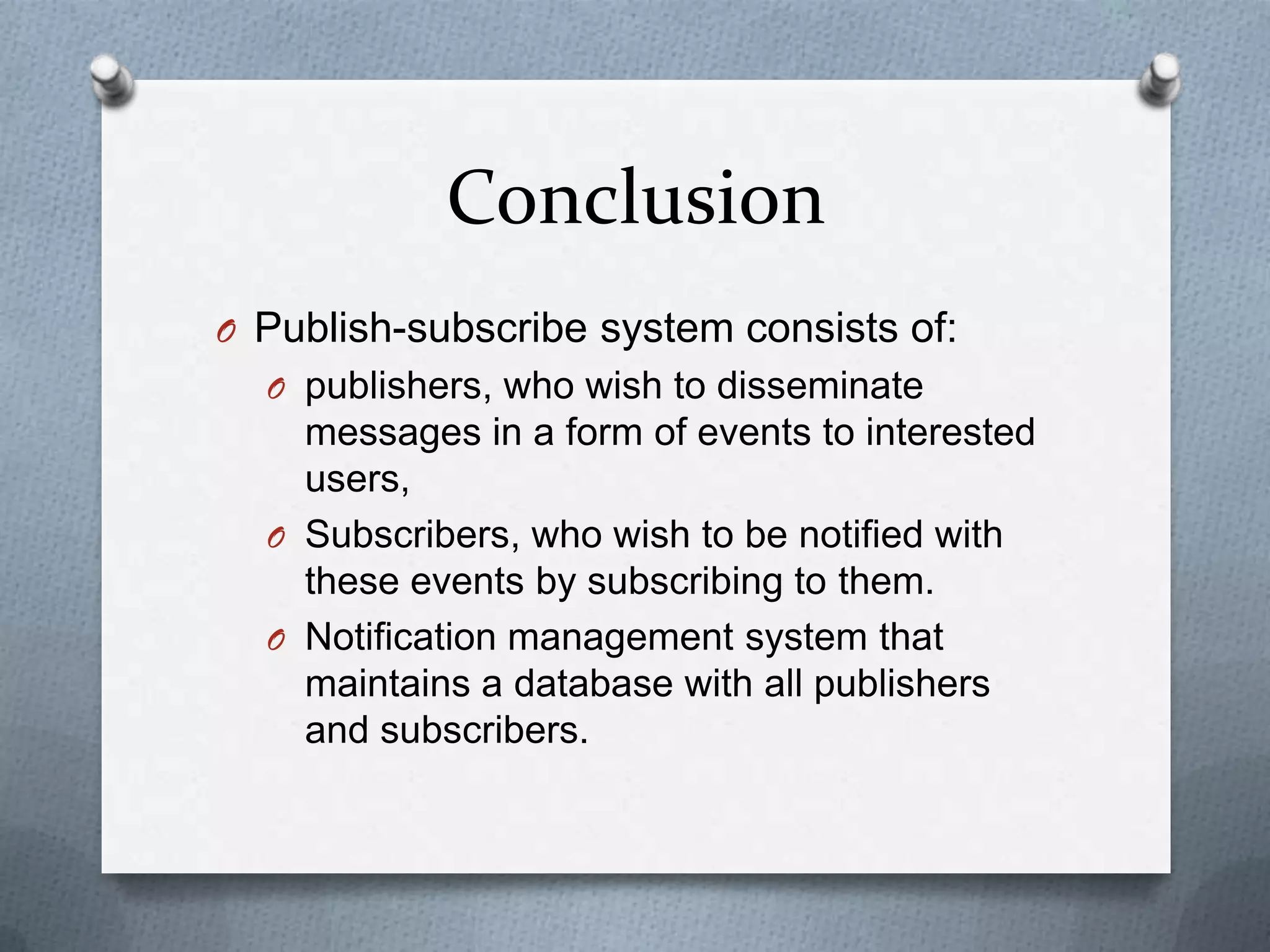 Publish subscribe model overview | PPTX