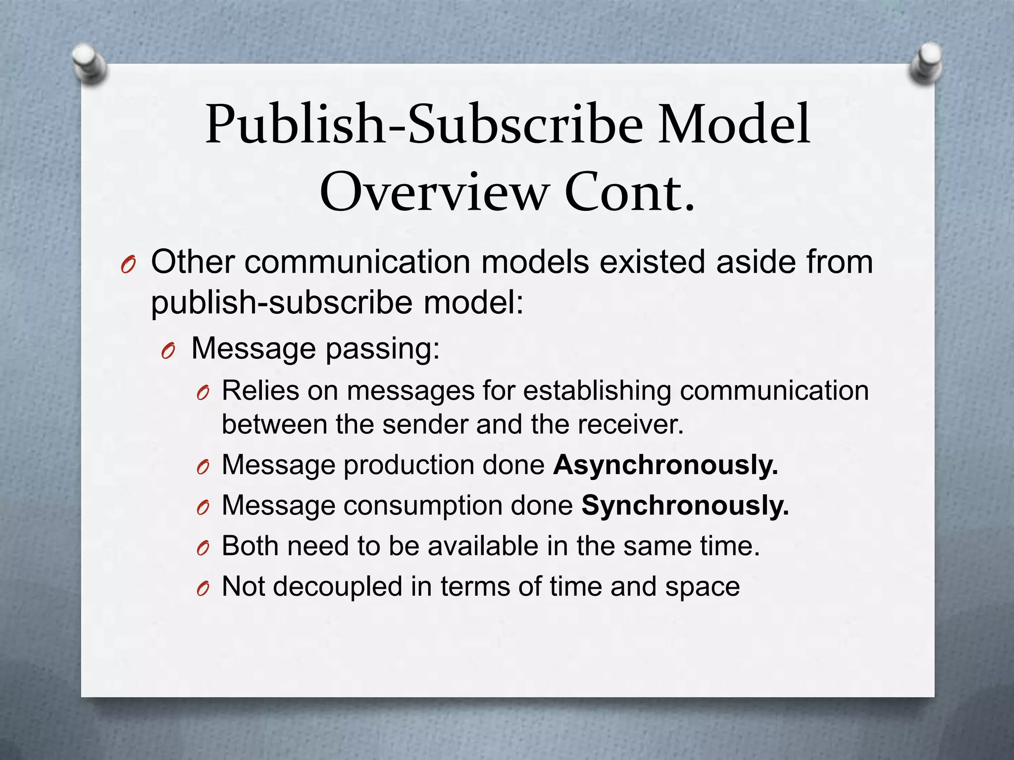 Publish subscribe model overview | PPTX