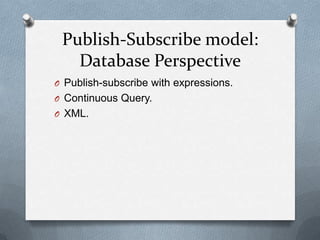 Publish subscribe model overview | PPTX