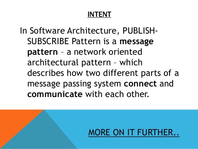Publish Subscribe pattern - Design Patterns Publish Subscribe pattern - Design Patterns