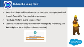Publish and subscribe platform events using flows | PPTX