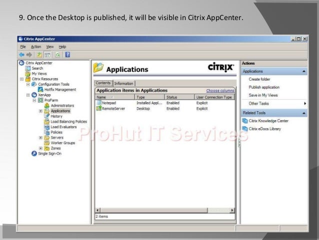 Launch Of Citrixpublished Applications And Desktops
