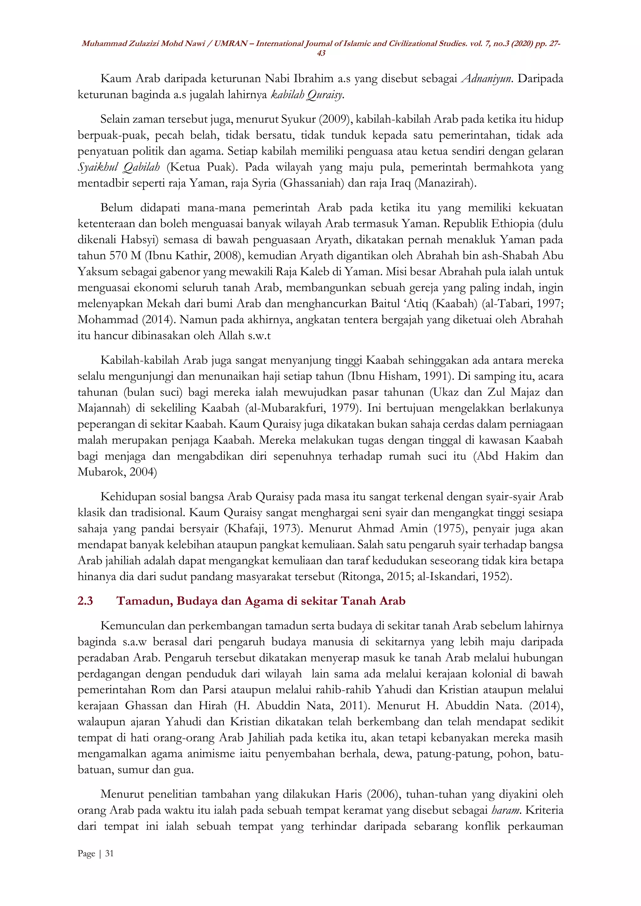 Pelaksanaan Tarbiah Islamiah Pada Zaman Rasulullah s.a.w di Mekah dan ...