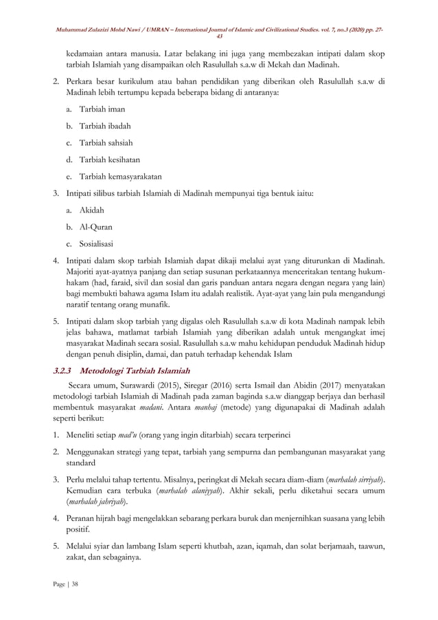 Pelaksanaan Tarbiah Islamiah Pada Zaman Rasulullah s.a.w di Mekah dan ...