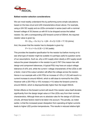 LED lighting - resistors | PDF