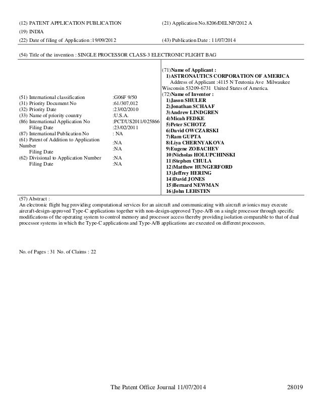 Published indian patent and design registration information july 11t…