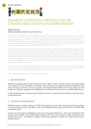 Reliability Excellence Paper - Milan Sochor | PDF