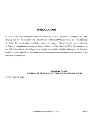 Published patent and design registration information december 20th ...