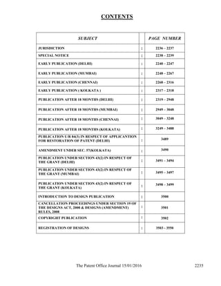 Published patent and design registration information january 15th, 2016 ...