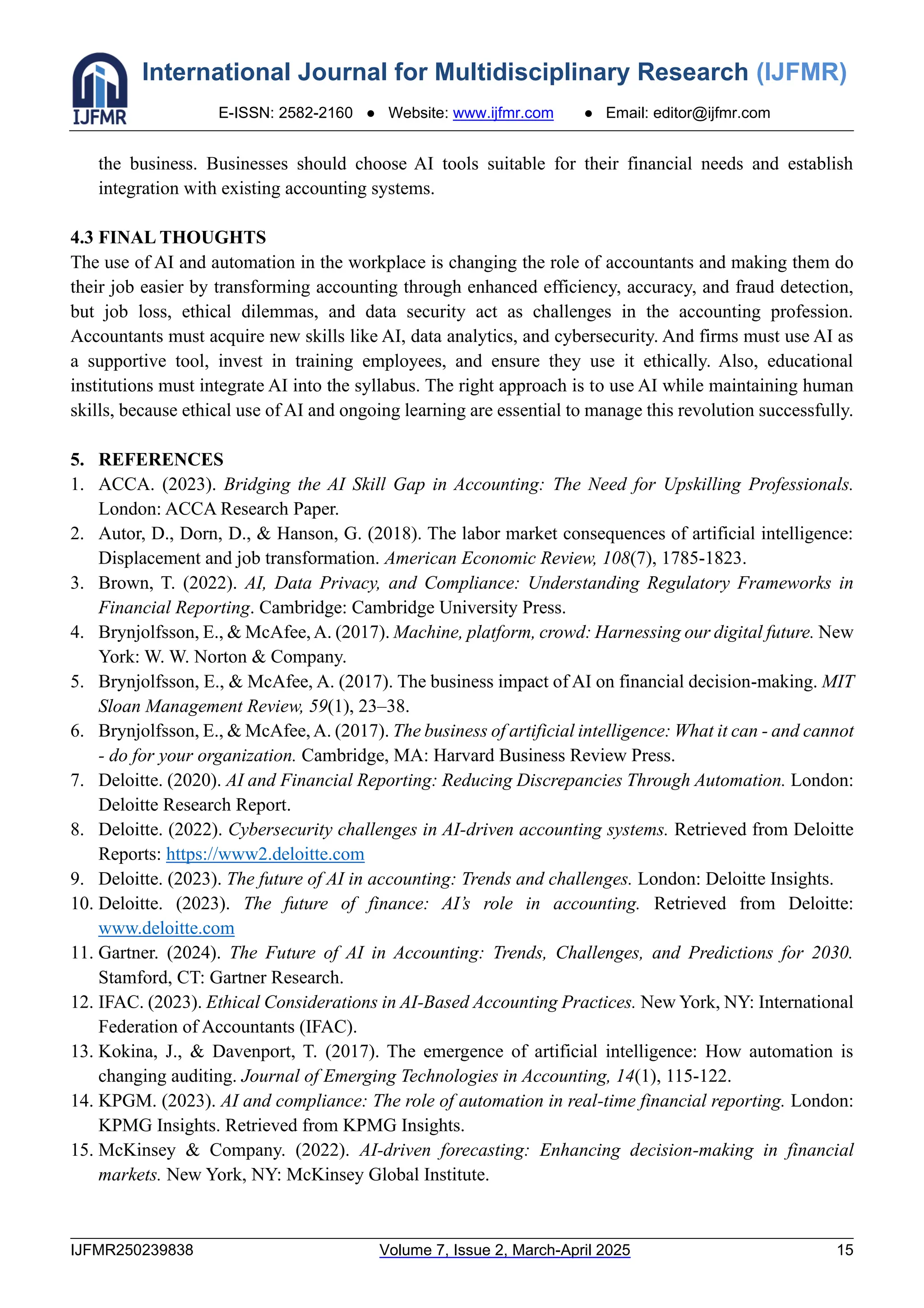The Future of Accounting: How AI and Automation are Changing the Profession | PDF