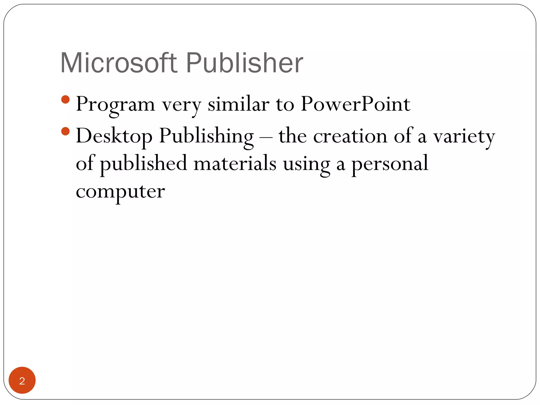 Publisher 2007 | PPT