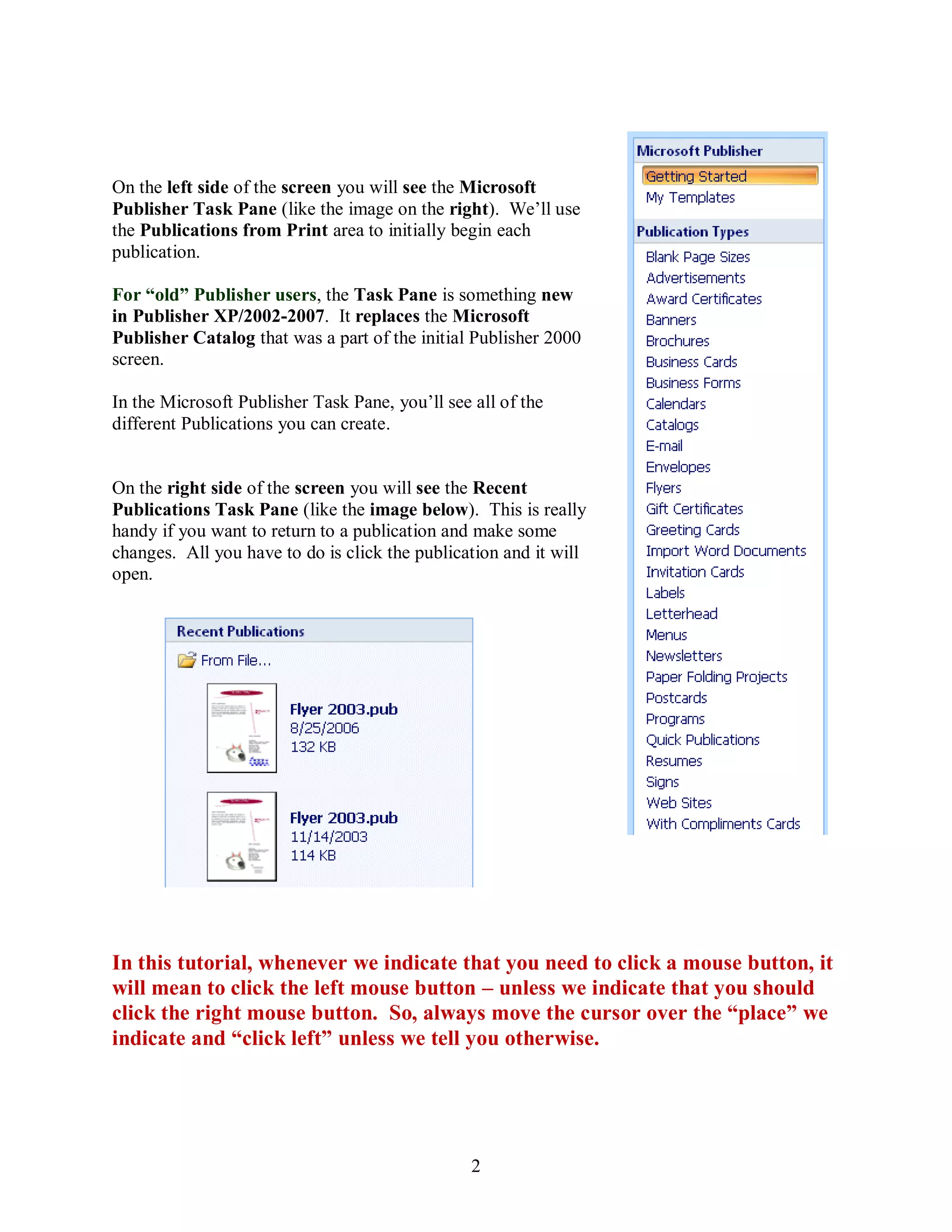 Publisher 2007 tutorial | PDF
