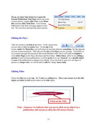 Publisher 2007 tutorial | PDF