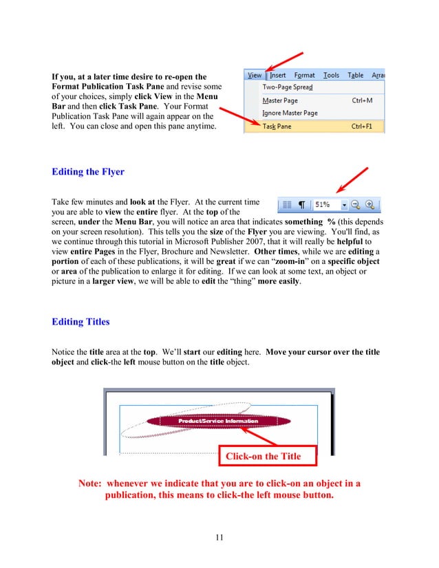 Publisher 2007 tutorial | PDF