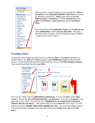 Publisher 2007 tutorial | PDF
