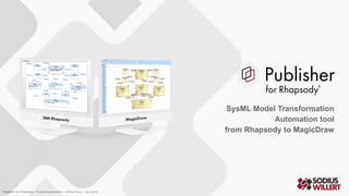 Move SysML models from Rhapsody to MagicDraw with the Publisher for ...