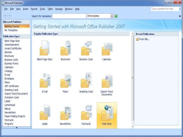 Getting Started Microsoft Publisher PowerPoint | PPTX | Desktop ...