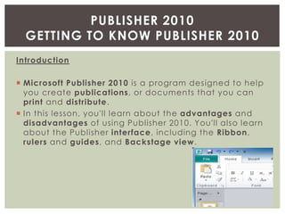 Publisher topic 1 | PPTX