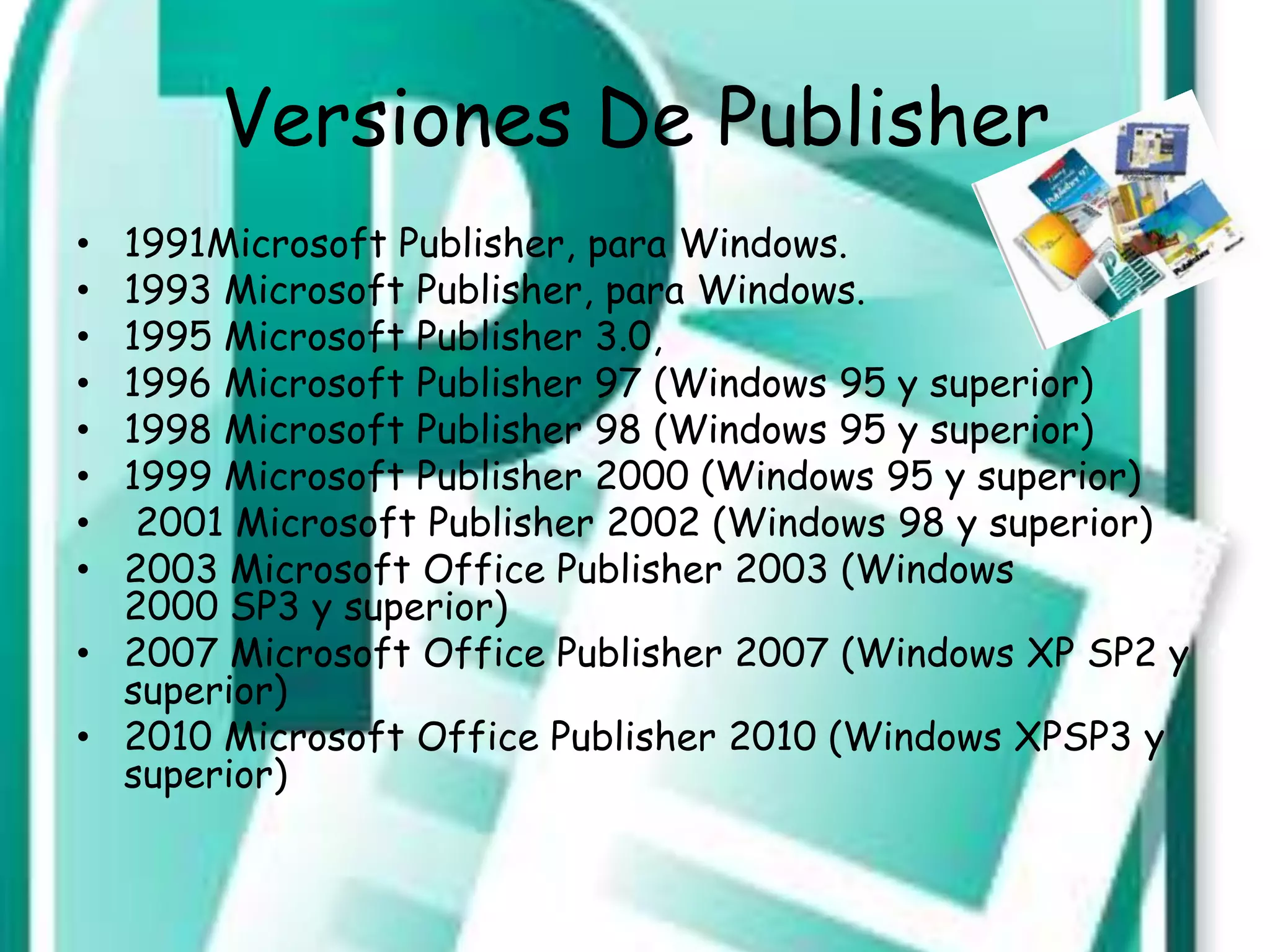 TEORIA DE PUBLISHER | PPT