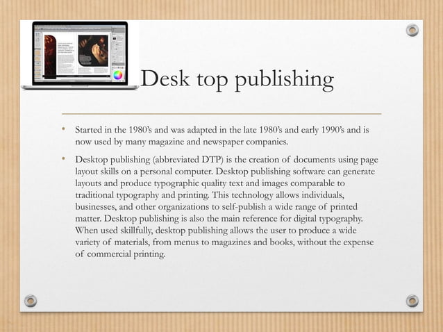 Publishing | PPT | Desktop Publishing | Computer Software and Applications