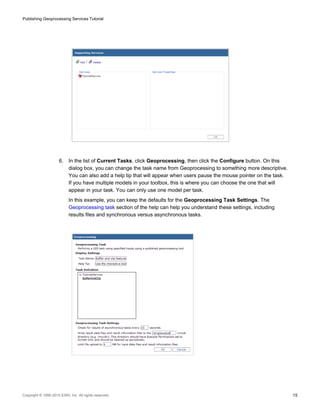 Publishing geoprocessing-services-tutorial | PDF
