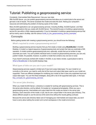 Publishing geoprocessing-services-tutorial | PDF | Desktop Publishing | Computer Software and ...