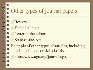 Publishing and presenting scientific papers | PPT