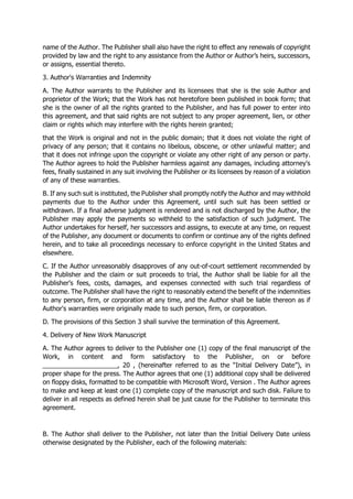 PUBLISHING AGREEMENT | PDF