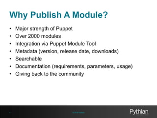 Publishing a Module on the Puppet Forge | PPT