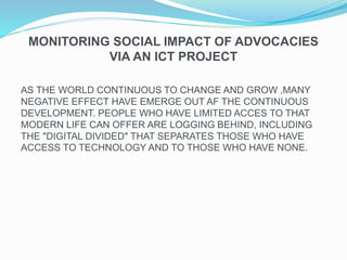 Publishing and sustaining ict projects | PPTX