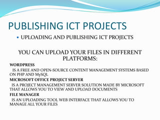 Publishing and sustaining ict projects | PPTX