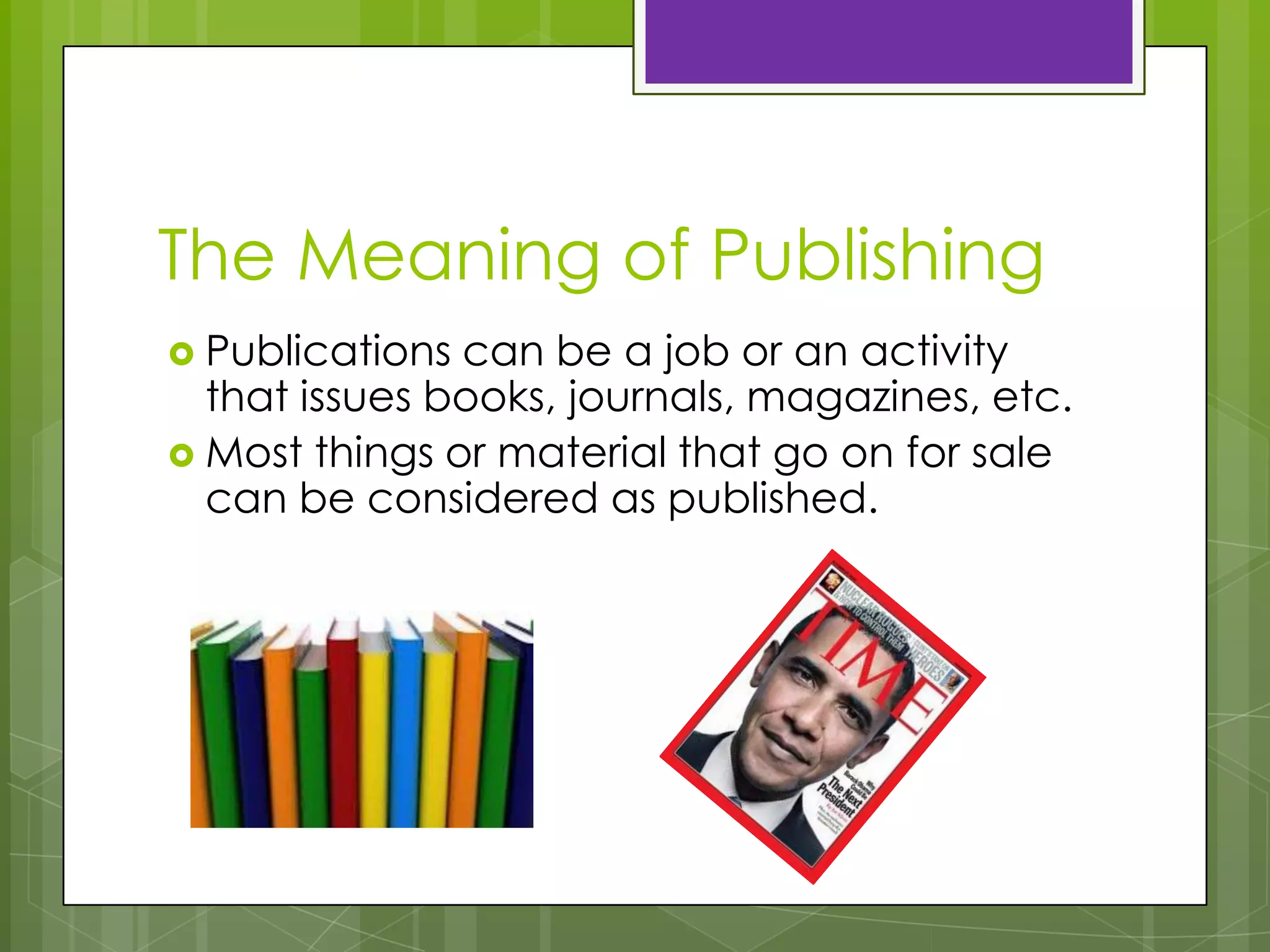 Publishing final | PPT