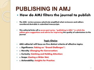Publishing in amj part 1 topic choice | PPTX