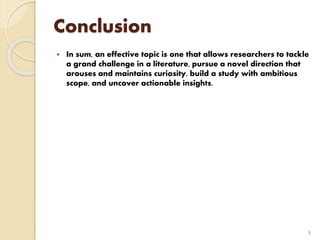 Publishing in amj part 1 topic choice | PPTX