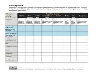Publishing Matrix | DOCX
