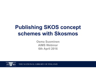 Publishing skos concept schemes with skosmos | PPT