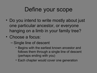 Publishing Your Family History | PPT