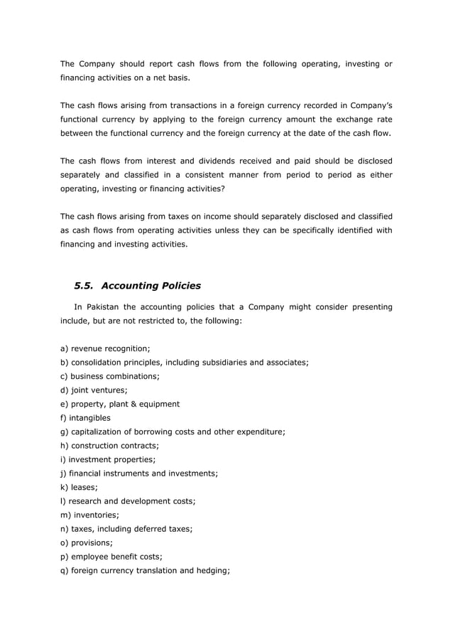 Preparation of financial statements in pakistan | DOC